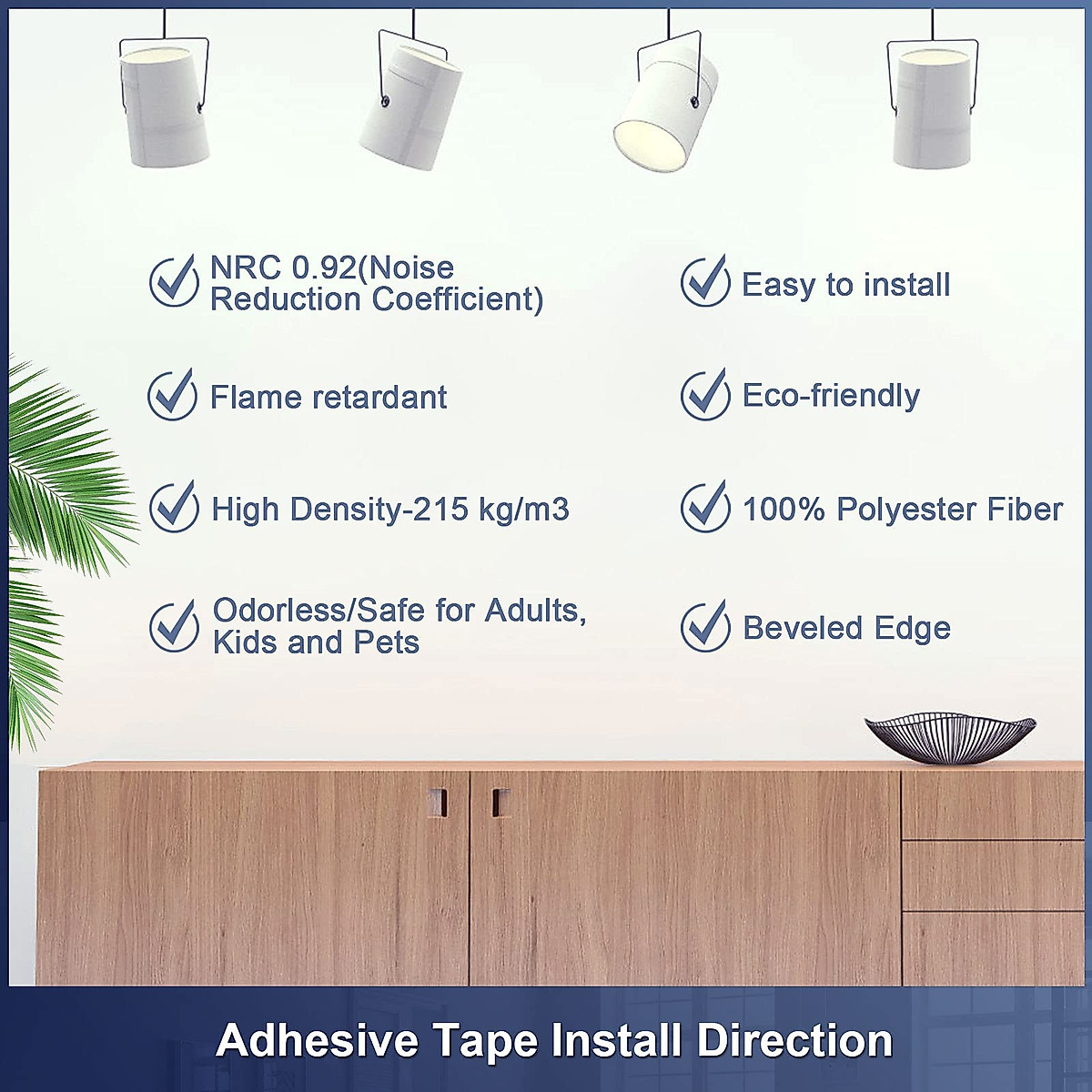 Upgraded 12 Pack Acoustic Panels Sound Proof Foam Panels Sound Proof Padding, 12"X12"X 0.4" High Density Bevled Edge Sound Panel, Idea for Acoustic Treatment & Wall Decoration (White)