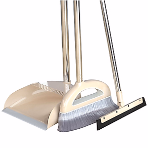 Generic Brooms and Dustpans Set - 3 Pieces Magic Broom Set, Sweeping Magic Broom, Dust Pan and Broom with Long Handle,Home Kitchen Room Lobby Indoor Floor Cleaning Broom and Dustpan Set for Home