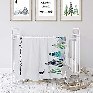 Yoothy Baby Monthly Milestone Blanket for Boy Girl Gender Neutral Gift for Baby Shower, Mountain Blanket for Newborn Picture, Wreath &12 Stickers Included, Soft Flannel Blanket 45''x40''