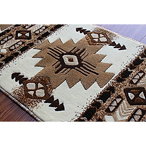 Concord Global Trading South West Native American Runner Rug Design C318 Ivory (2 Feet X 7 Feet)