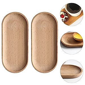 4pcs Rectangular Trays Table Wooden Decoration Appetizers Appetizer Dessert Retro Cuake Japanese Plates Wedding Dish Nut Coffee Tray, Dinne Kitchen Pastries for Bars