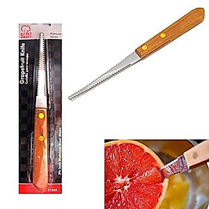 rik rik Set of 1 Grapefruit Knife & 2 Grapefruit Spoons Stainless Steel, Serrated Edges