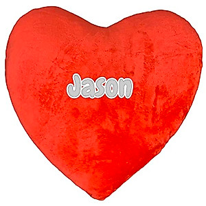 Personalized Get Well Soon Heart Pillow - Send a Custom Feel Better Message to Cheer Someone up Wrapping + Shipping, Fast Processing Time Red, 31.5 * 25.5 * 8.1cm / 12.4 x 10.1 x 3.2 inches