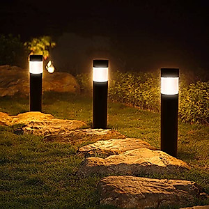 XADMIN Outdoor Black Cylindrical LED Post Light Modern Minimalist Post Cap Light Waterproof Door Post Light 1 Light Fence Garden Landscape Lawn Outside Post Light