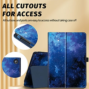 Famavala Folio Case Cover for 10.1" Amazon Fire HD 10 / Fire HD 10 Plus Tablet [13th/11th Generation, 2023/2021 Release] (BlueSky)