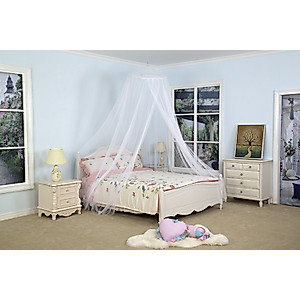 Dreamma White Round Bed Canopy Mosquito Net