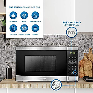 Danby DBMW0721BBS Countertop Microwave, Stainless Steel