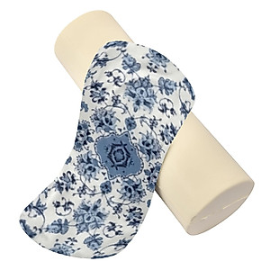 SDMKA Fuzzy Blue Texture Cervical Neck Roll Pillow - Bolster Memory Foam Pillow for Neck Pain Relief, 5.5 x 17 Inch Cylinder Pillow, Perfect Sleeping Support