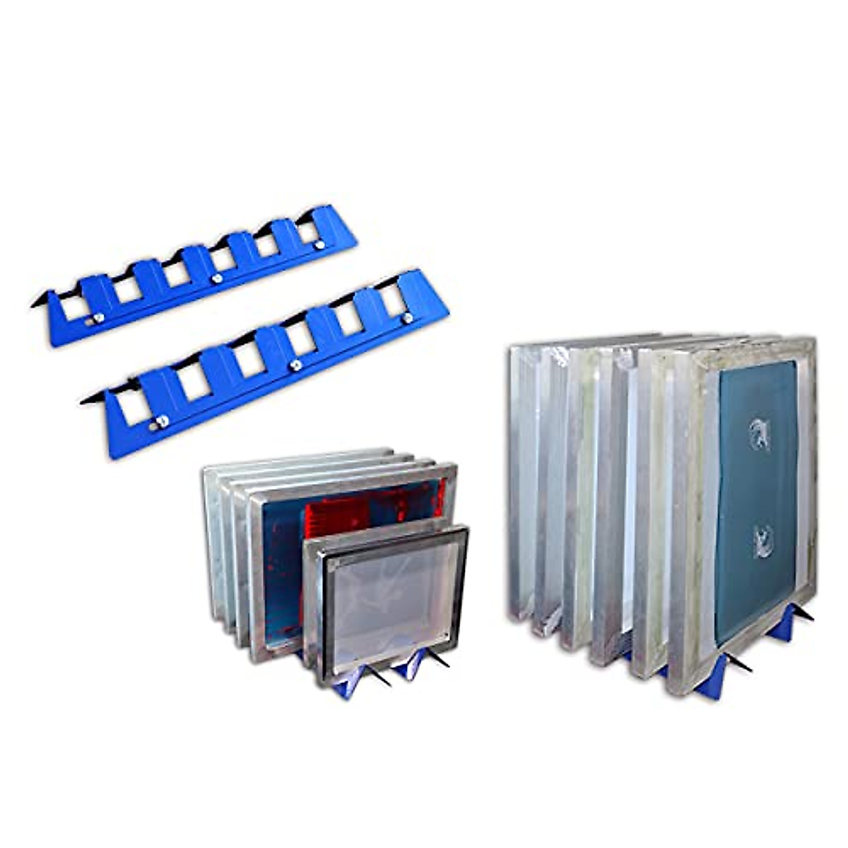 TECHTONGDA 6 Slot Screen Printing Frame Rack Shelf Storage Holder Desktop Adjustable Silk Screen frame Rack Screen Drying