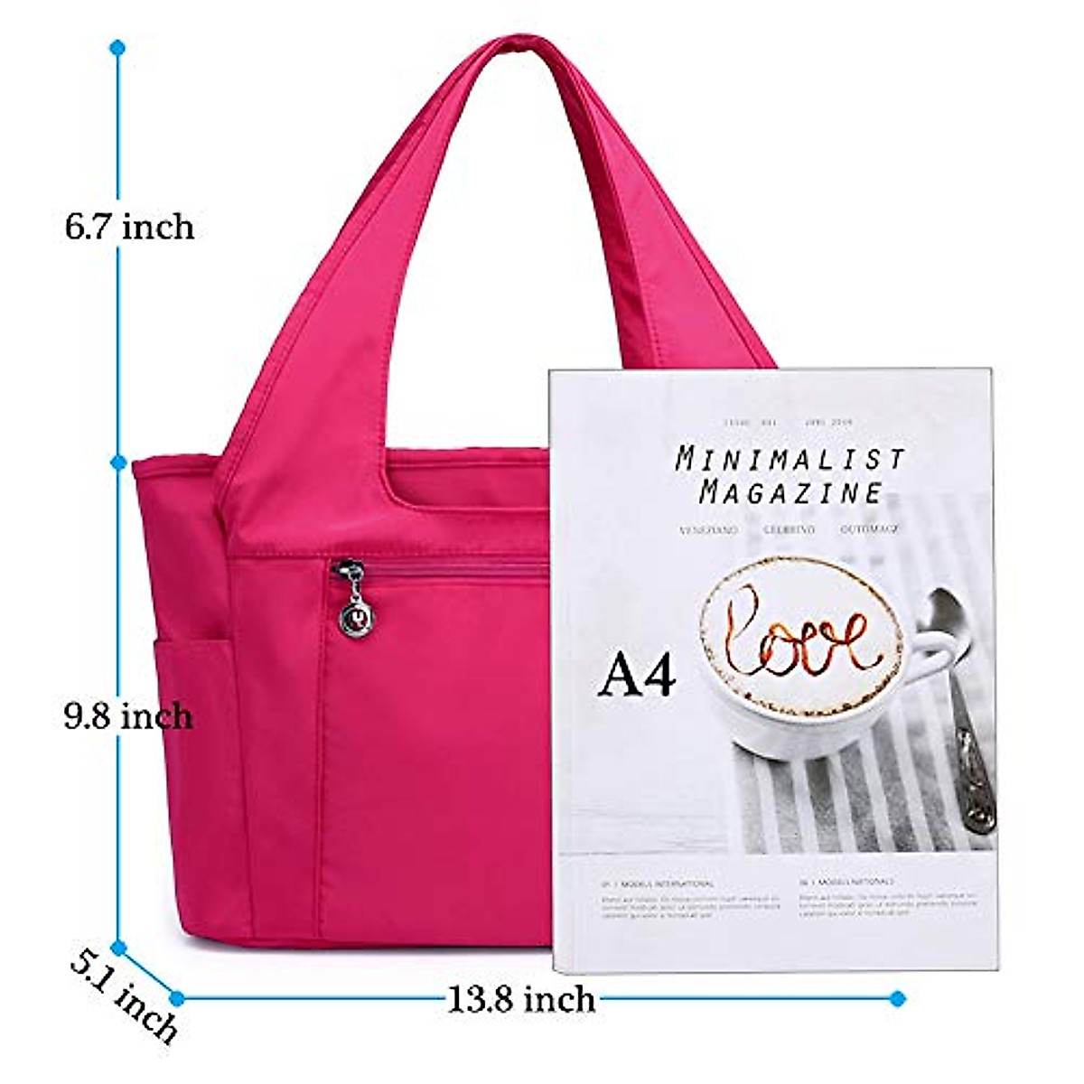 Collsants Nylon Lightweight Handbag for Women Waterproof Tote Shoulder Purses Bag