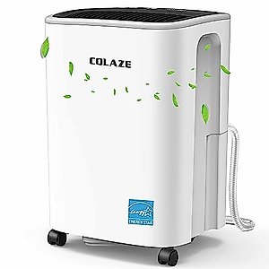2500 Sq. Ft 30 Pint Dehumidifier, COLAZE DH01 Energy Star Dehumidifiers with Drain Hose for Home Basement Bedroom Bathroom, Auto Defrost & Overflow & Timer & Dry Function with 0.66 Gal Bucket