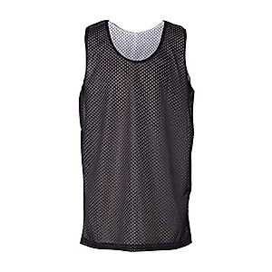 Badger Sport Black/White Adult XL Reversible Mesh Tank Top Jersey Uniform