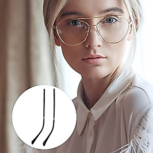 Hemobllo Metal Glasses Replacement Temple, Eyeglasses Arms Legs 1 Pair Glasses Temple Eyewear Frame Temple Sunglasses Arm Replacement (Black)