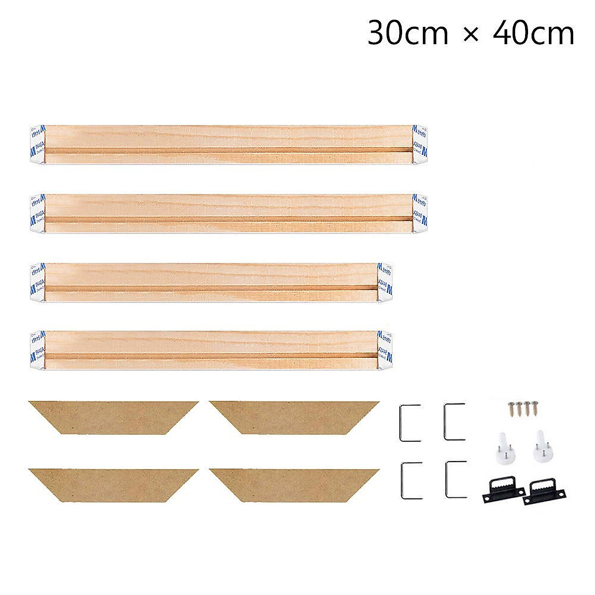 Canvas Stretcher Bars 12x16inch (30.5x40.6cm), DIY Wood Canvas Frame, Easy to Assemble Canvas Frame, Gallery Wrap Oil Frame Kits Canvas Wood Stretcher Bars- for Oil Paintings, Prints, Posters