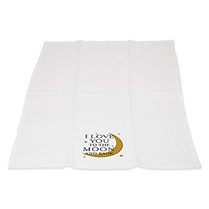 Elanze Designs Love You to The Moon and Back 18 x 22 All Cotton Flour Bag Style Kitchen Tea Towel