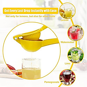 JIEJIE Lemon Squeezer - Lemon Juicer - Metal Manual Hand Juicer Tool, Lemon & Lime Squeezer,Kitchen Tools for citrus juicer & Dishwasher Safe