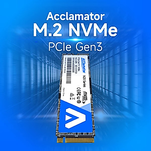 Acclamator NVMe 1TB Read 2500MB/s PCle 3.0x4, M.2 2280, Internal Solid State Drive, Storage for PC, Laptops, Gaming and More, N20