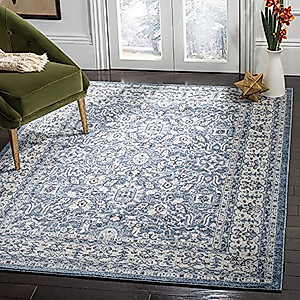 SAFAVIEH Charleston Collection 9' x 12' Navy / Cream CHL412N Oriental Distressed Non-Shedding Living Room Bedroom Dining Home Office Area Rug