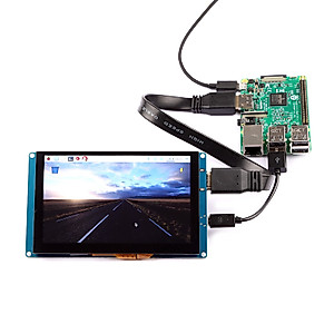 GeeekPi 5 Inch Capacitive Touch Screen 800x480 HDMI Monitor TFT LCD Display for Raspberry Pi 4 Model B, Raspberry Pi 3/2 Model B/B+/Pi Zero & BeagleBone Black & PC