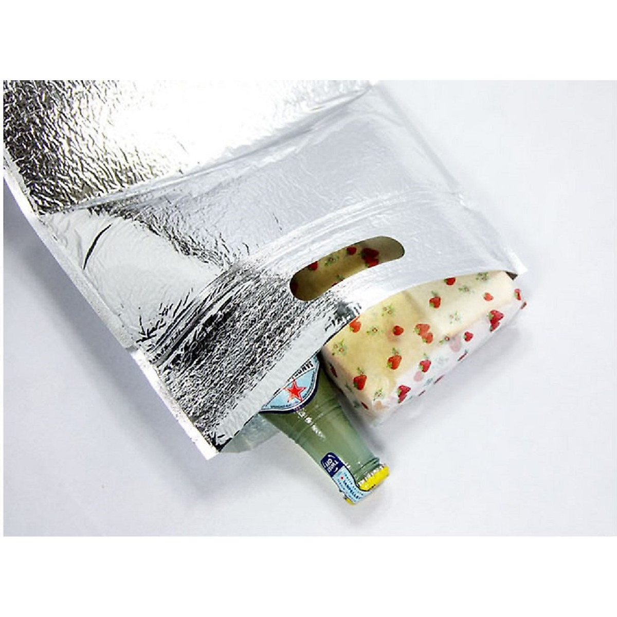 Ohara Insulated Easy Zip Lock Resealable Aluminum Sandwich Bag - Reusable Thermal Lunch Snack Bento Picnic Hot & Cold Pouch (10, Small)