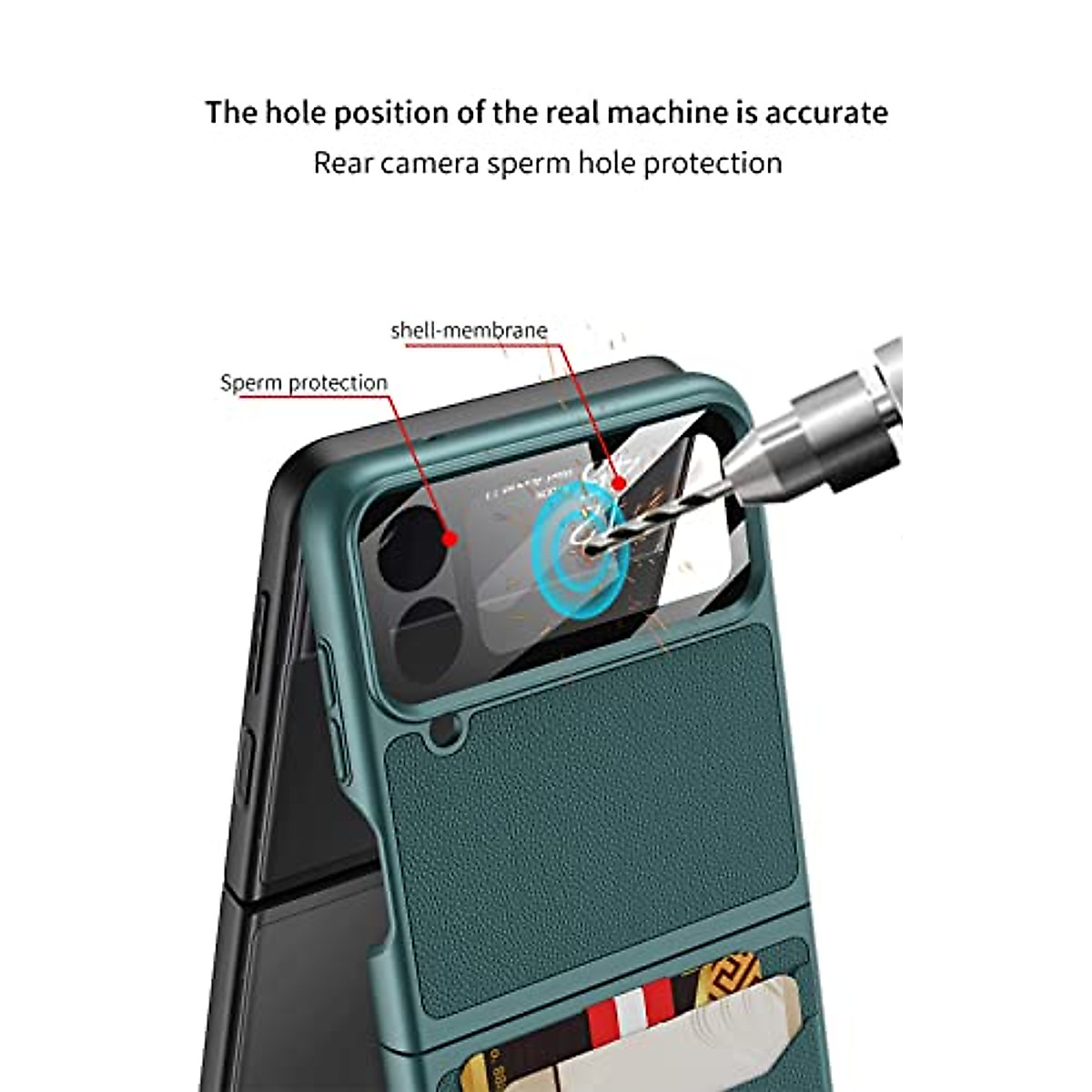 SHIEID Samsung Z Flip 4 Case with Ring, Galaxy Z Flip 4 Case with Screen Protector Electroplating Border Design Protective Cover for Samsung Galaxy Z Flip 4 5G, Mist Gold