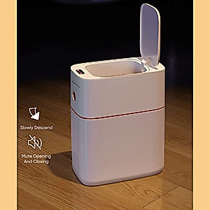 N/A Smart Sensor Trash Can Electronic Automatic Bathroom Waste Garbage Bins ( Color : Gray )