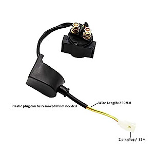 PRO BAT Universal Starter Solenoid Relay 2 Wire for 50cc 70cc 90cc 110cc 125cc 150cc 200cc 250cc Moped ATV Sunl Quad Dirt Bike Scooter