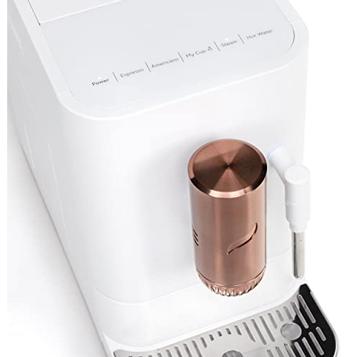 Café Affetto Automatic Espresso Machine + Milk Frother | Built-In & Adjustable Espresso Bean Grinder | One-Touch Brew in 90 Seconds | Matte White, 1.2 Liter, (C7CEBBS4RW3)