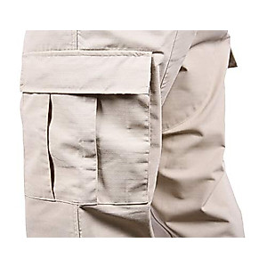 LAPG BDU Pants for Men, 6 Pocket Design BDU Tactical Cargo Pants, Lightweight Cotton Rip-Stop Fabric Pants, Charcoal, Medium/Regular