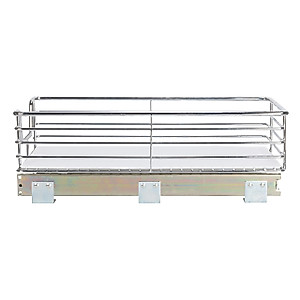 Household Essentials Design Trend 11.5" Extended Depth 1-Tier Single Basket Sliding Shelf Under Cabinet Organizer, White