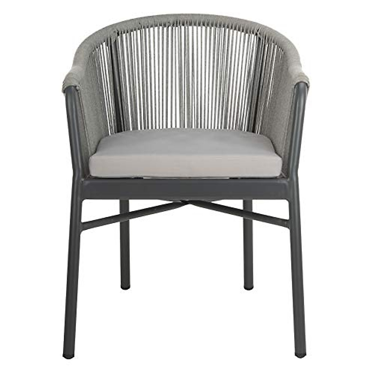 SAFAVIEH Outdoor Collection Nicolo Grey Rope Chair (Set of 2)