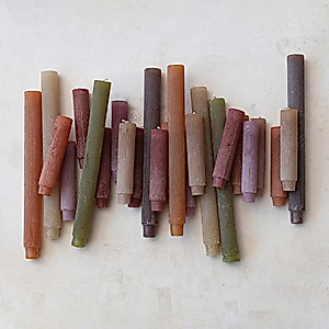 Creative Co-Op Unscented Pleated Taper Box, Powder Finish, Set of 12, Cabernet Candles, 1" L x 1" W x 5" H, Purple