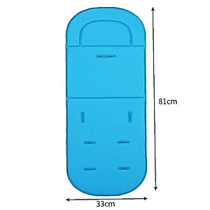 Universal Stroller Accessories Baby Soft Stroller Pram Pushchair Car Seat Liner Pad Cushion Mat (blue)