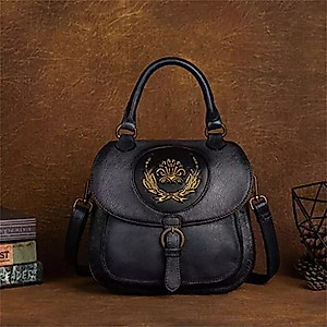 DANN Women's Retro Handbag Multipurpose Shoulder Bag Women's Backpack Women's Handmade (Color : C, Size