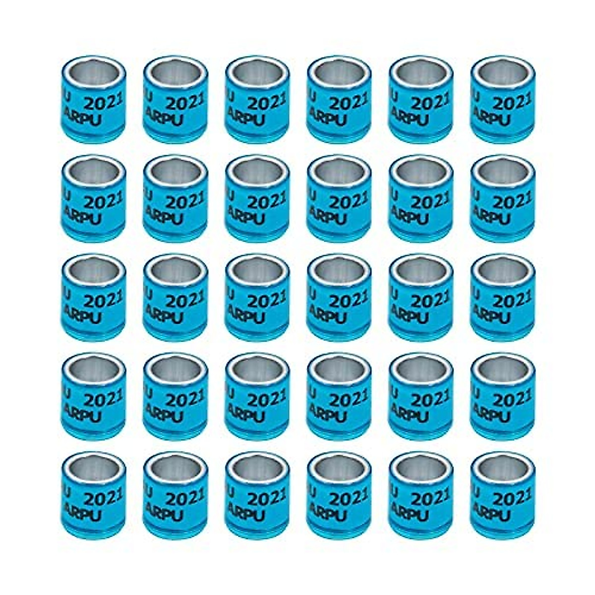 LIXFDJ with Numbered Bird Leg Clip Plastic Ultralight Ring 100 Pcs Aluminum Bird Rings Leg Bands Racing Pigeon Foot Ring for Pigeon Parrot Finch Canary Hatch Poultry Rings//13 (Color : Blue)