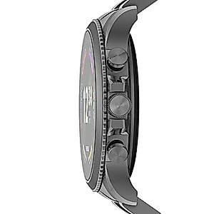 Fossil Unisex Gen 6 44mm Stainless Steel Touchscreen Smart Watch, Fitness Tracker, Color: Smoke (Model: FTW4059V)