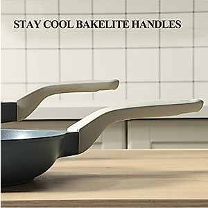 PRICUSIS Nonstick Ceramic Frying Pan, Non Toxic Nonstick Pan Skillet, Healthy Egg Pan Nonstick Omelet Pan Chef's Pan, PTFE PFOA & PFAS Free, Induction Compatible 8 Inch