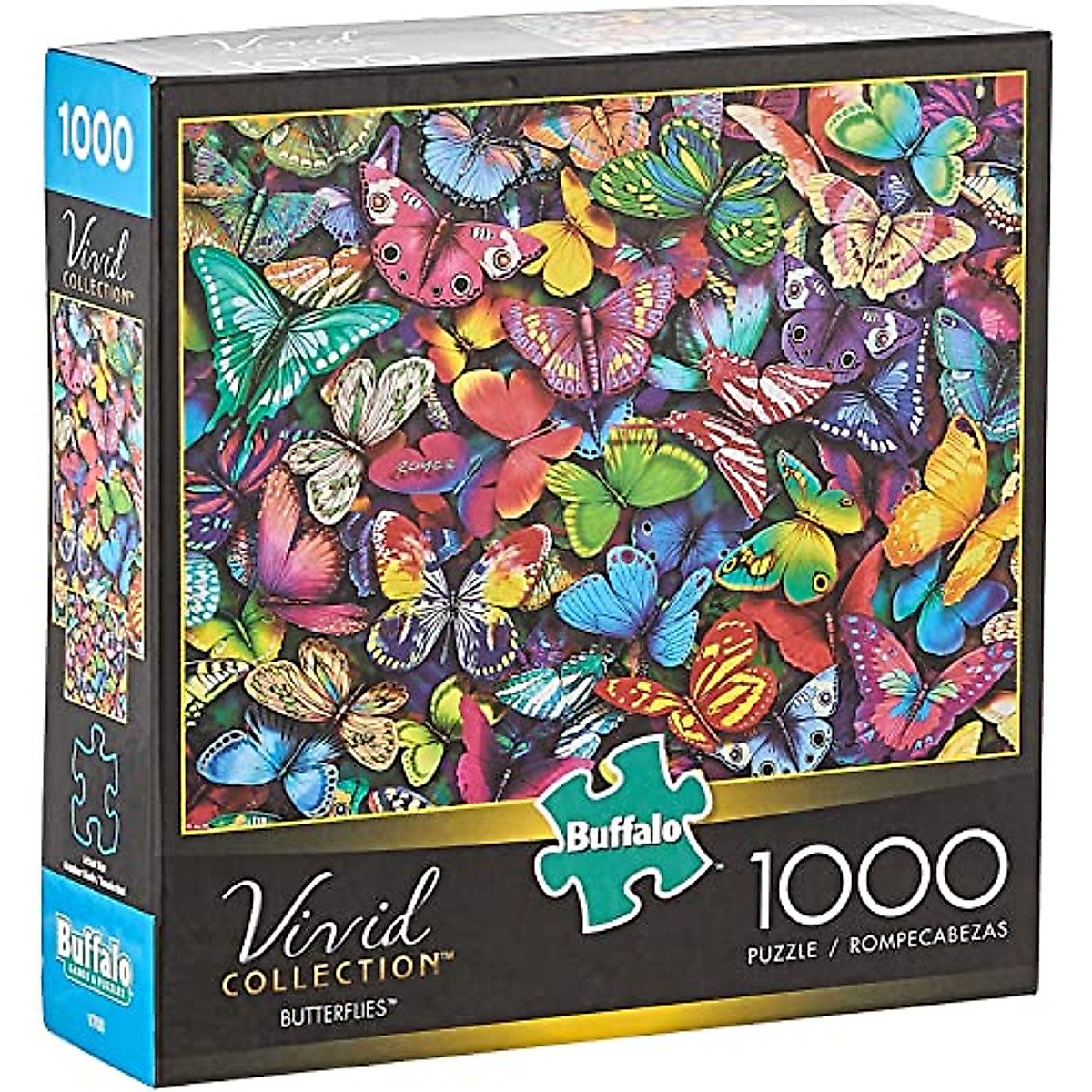 Buffalo Games - Vivid Collection - Butterflies - 1000 Piece Jigsaw Puzzle , Blue