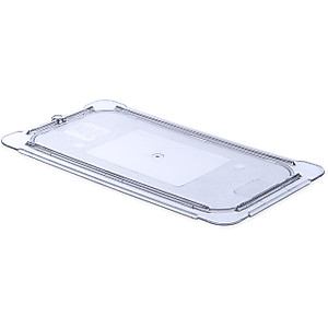 Carlisle FoodService Products 10276U07 StorPlus Third Size Polycarbonate Universal Flat Surface Food Pan Lid, Clear