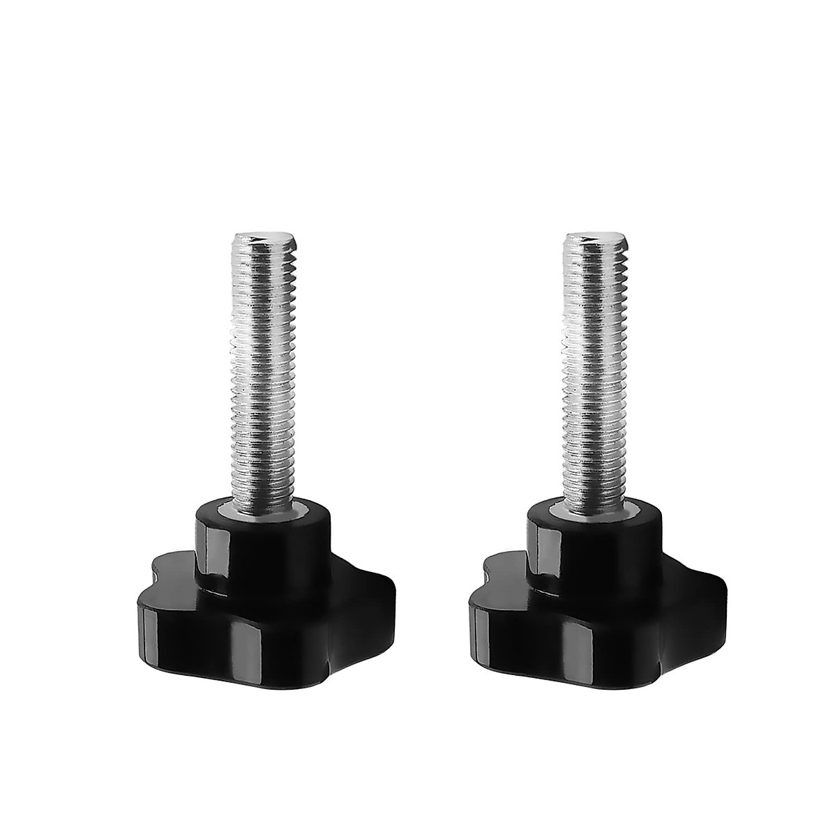 Othmro Black 12mm(M12) x 50mm Thread Replacement Star Hand Knob Tightening Screws 2Pcs