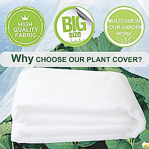 Valibe Plant Covers Freeze Protection 10 ft x 30 ft Floating Row Cover Garden Fabric Plant Cover for Winter Frost / Sun Pest Protection (10FT X 30FT)