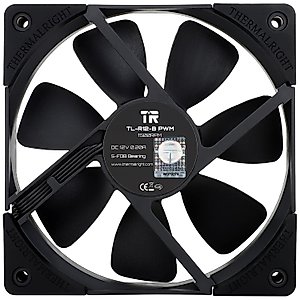 Thermalright TL-R12B 120mm Black CPU Fan, 4-PIN PWM Control, 1500RPM, Balance Performance Case Fan, Low Noise Computer CPU Fan Cooler