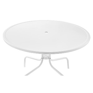 Crosley Furniture Bates 5-Piece Outdoor Dining Set for 4, Retro Metal Round Patio Table and Chairs for Deck, Bright Red Gloss