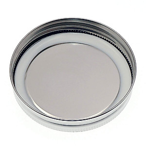 Stainless Steel Rust Proof Mason Jar Canning Lids and Bands/Rings - 10 Pack - Split-Type Mason Jar Tops/Caps for Wide Mouth (86MM) Jars, Polished Surface, Reusable, Leak Proof