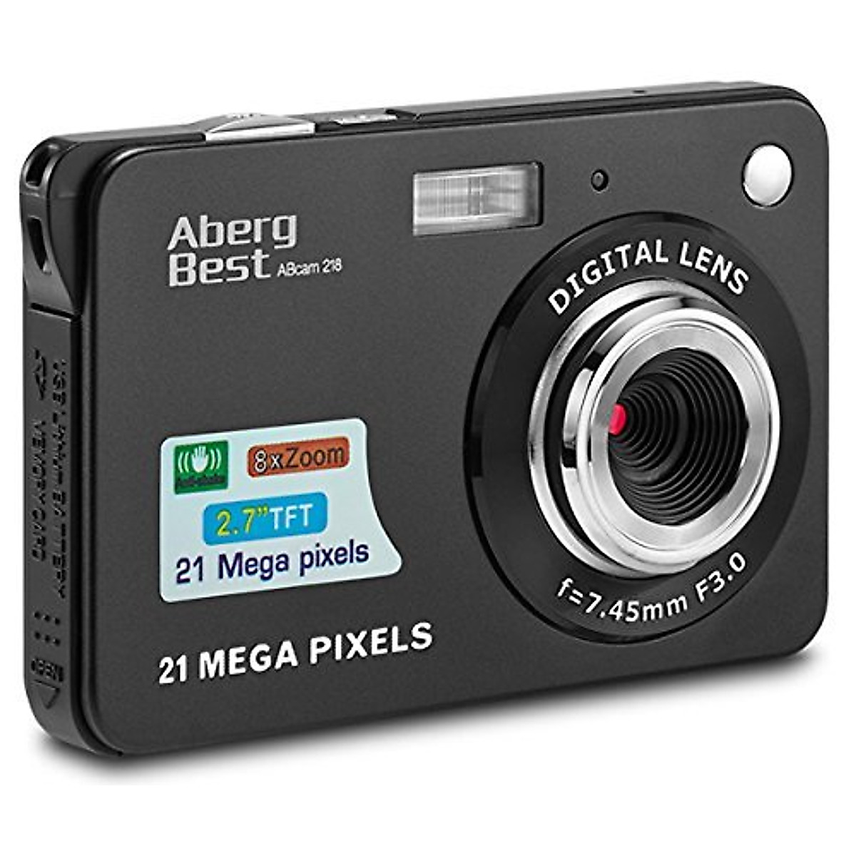 Digital Camera, AbergBest Mini Kids Digital Cameras for Teens with 8X Zoom HD 720P Compact Camera with LCD Screen for Students, Boys, Girls, Kids