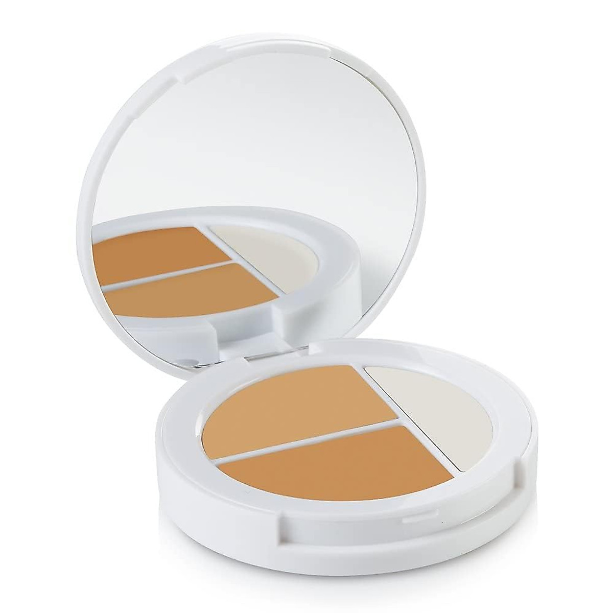 Sheer Cover – Flawless Face Kit – Perfect Shade Mineral Foundation – Conceal & Brighten Highlight Trio – with FREE Foundation Brush and Concealer Brush – Tan Shade – 4 Pieces