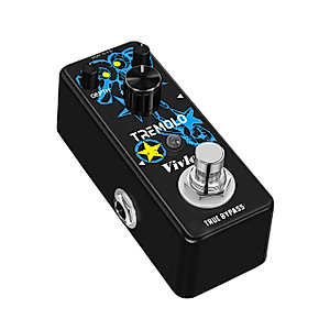 Vivlex LEF-327 Vibe Vibrato Tremolo Trill Pedal Classic Optical Mini Analog Trelicopter Guitar Effects Stompbox for Electric Guitar True Bypass Footswitch