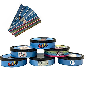 Generic Self-Seal Cali Tin Cans with Ring Lids, Side Stickers, Labels, and 100ml Capacity, Set of 20, 240505