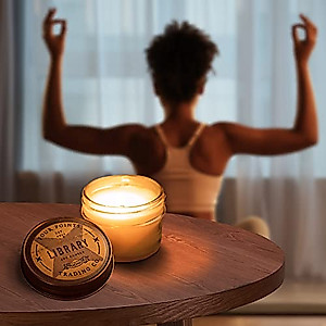 Library Scented Candle - 100% Soy Aromatherapy Candle - Perfect Book Lovers Gift Ideas for Birthday, Anniversary, Christmas, New Year, House Warming and More - Four Points Trading Co. - 4oz