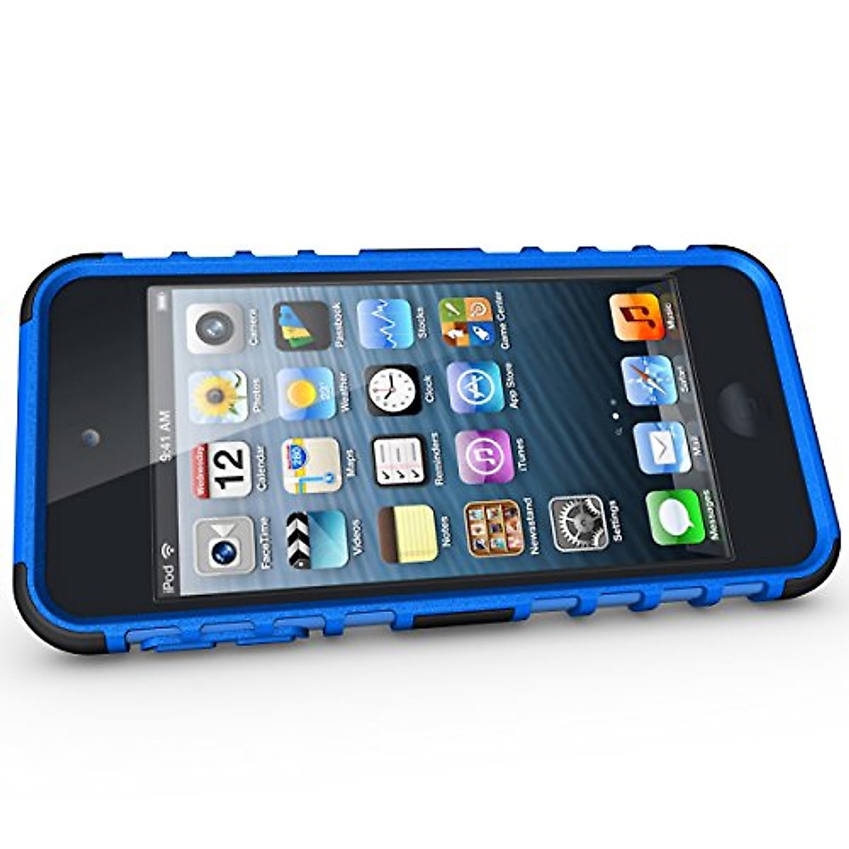 ykooe iPod Touch 7 Case, Touch 6 Case, Touch 5 Case, Heavy Duty Protective Cover Dual Layer Hybrid Shockproof Protective Case with Stand for Apple iPod Touch 5 6 7